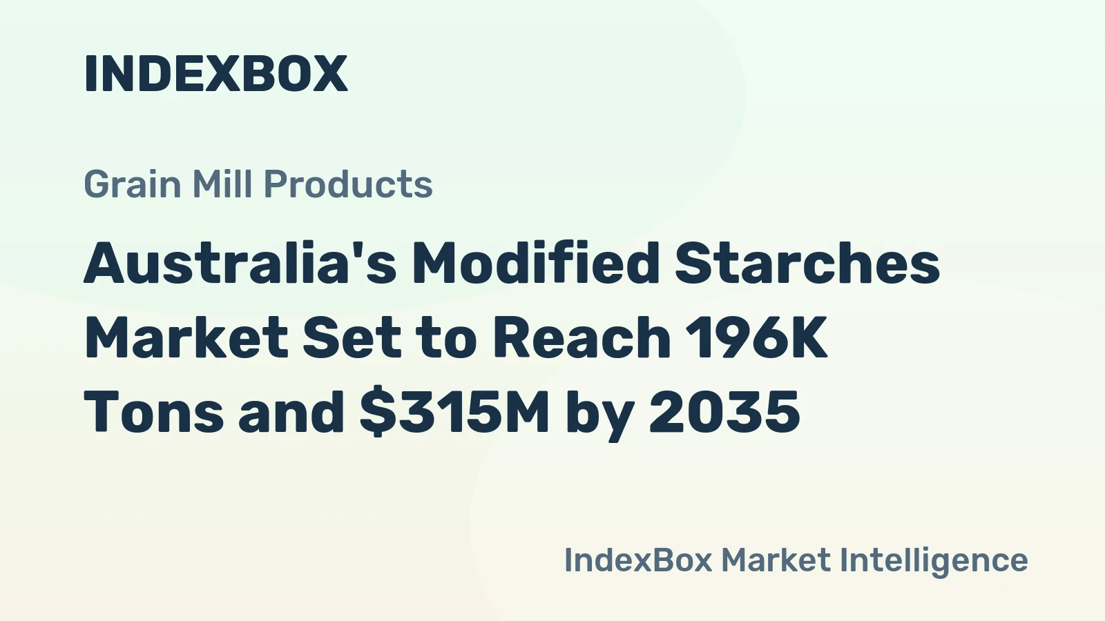 Australia's Modified Starches Market Set to Reach 196K Tons and $315M by 2035
