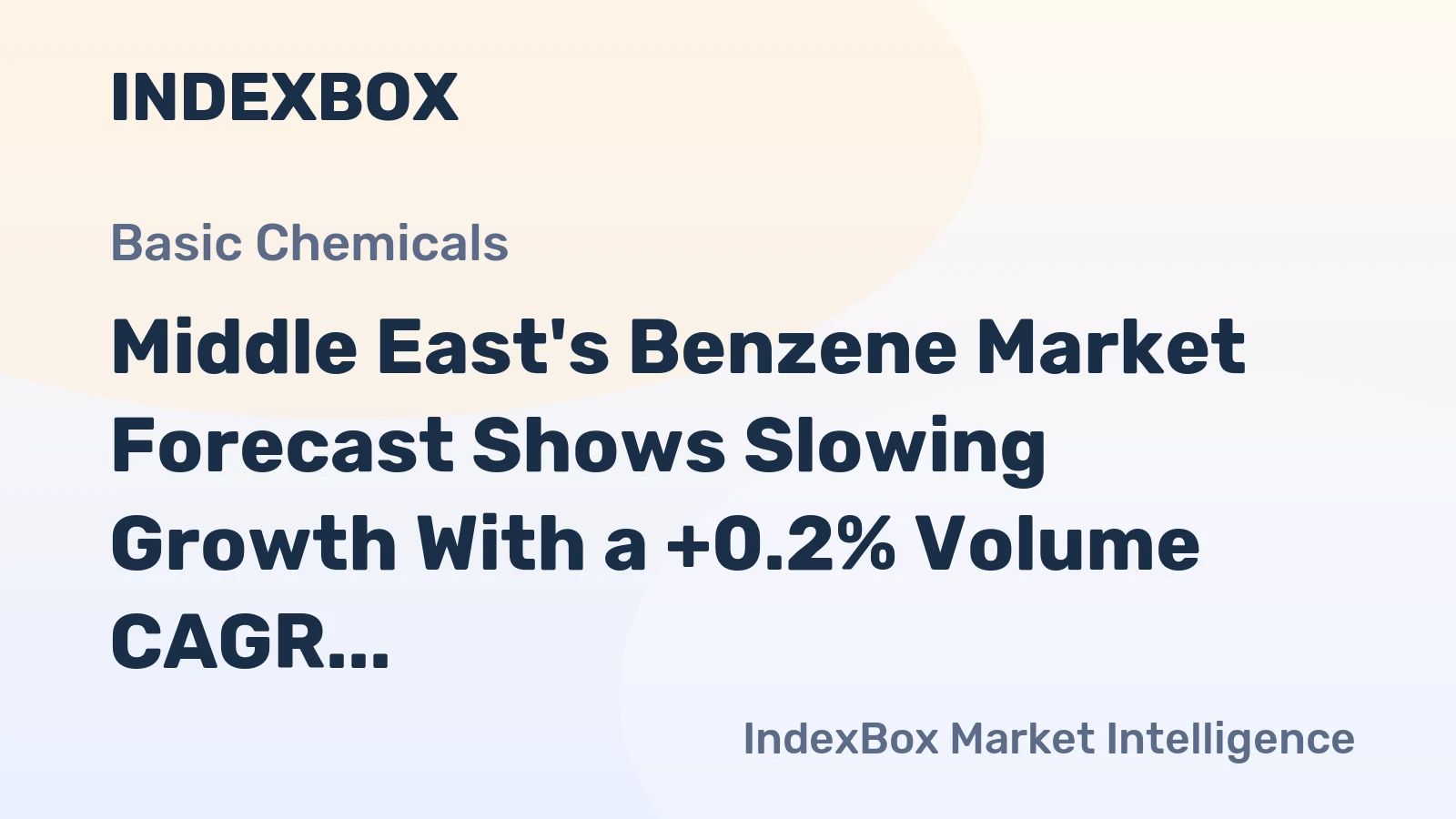 Middle East's Benzene Market Forecast Shows Slowing Growth With a +0.2% Volume CAGR Through 2035