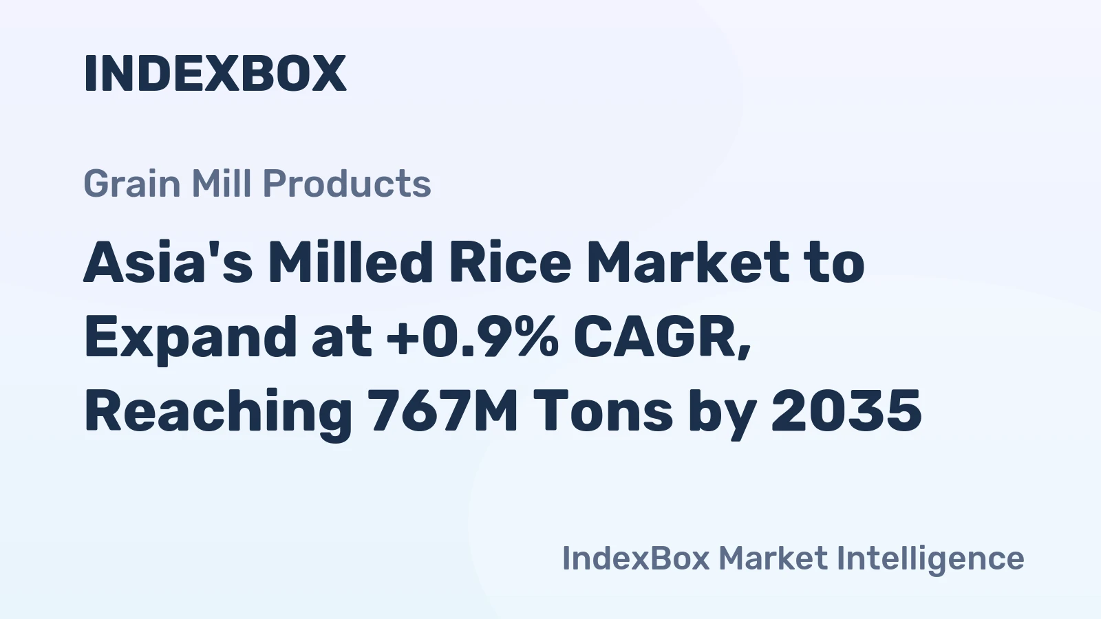 Asia's Milled Rice Market to Expand at +0.9% CAGR, Reaching 767M Tons by 2035