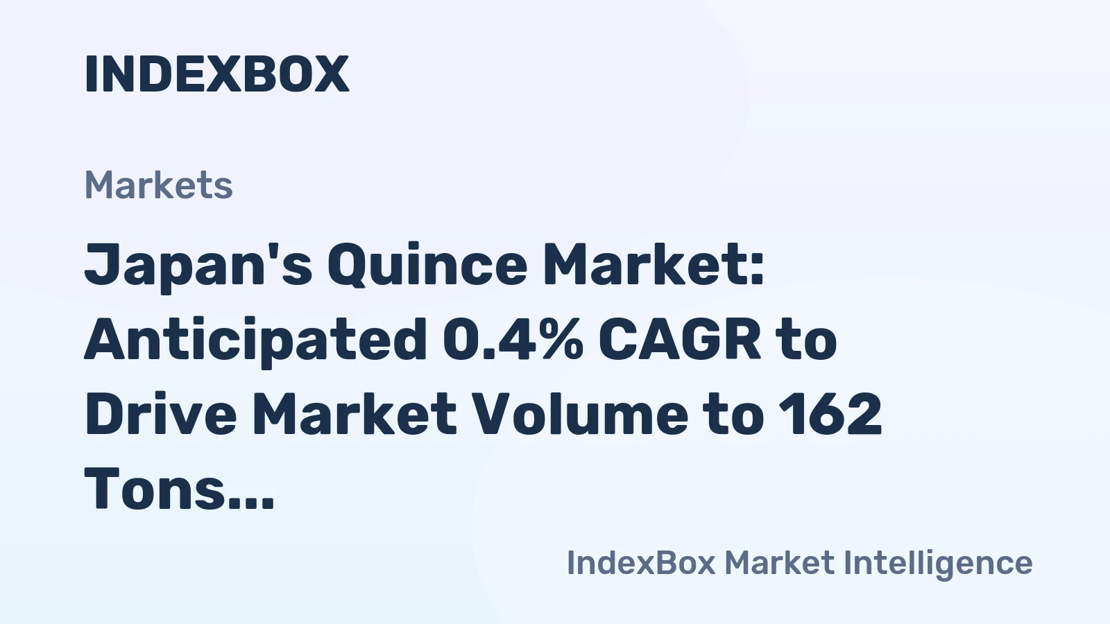 Japan's Quince Market: Anticipated 0.4% CAGR to Drive Market Volume to 162 Tons by 2035, with Value Reaching $171K