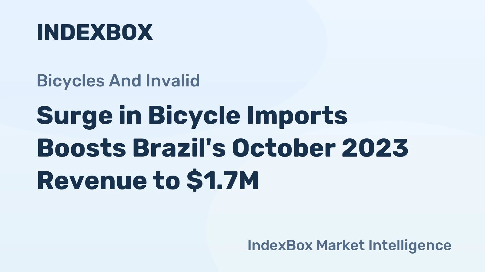 Surge in Bicycle Imports Boosts Brazil's October 2023 Revenue to $1.7M