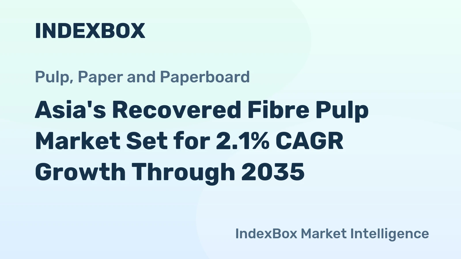 Asia's Recovered Fibre Pulp Market Set for 2.1% CAGR Growth Through 2035