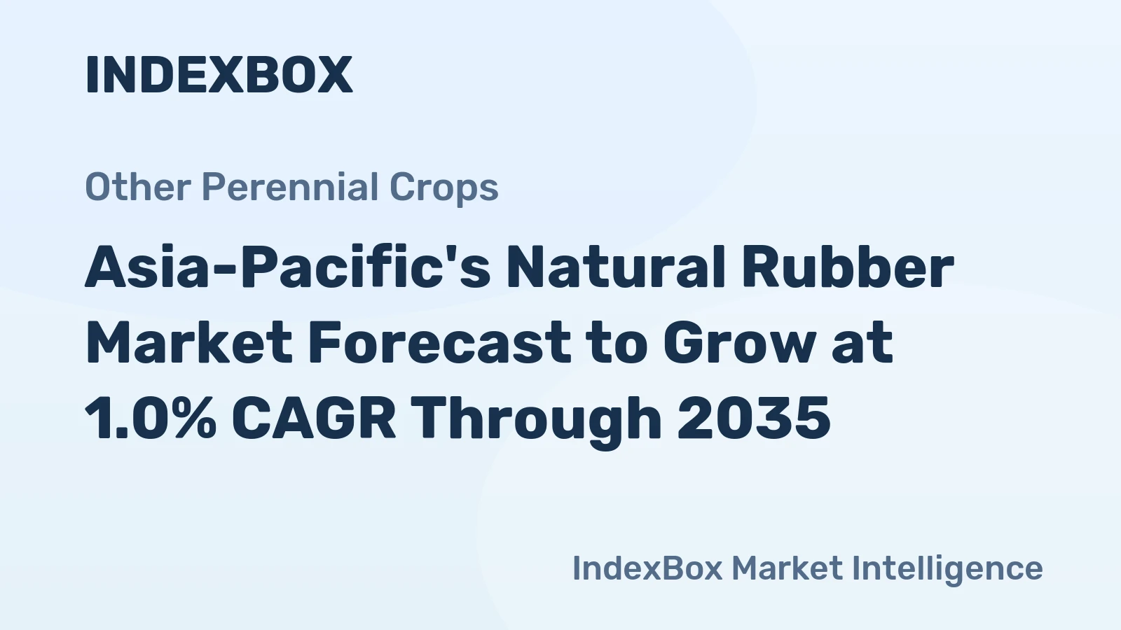 Asia-Pacific's Natural Rubber Market Forecast to Grow at 1.0% CAGR Through 2035