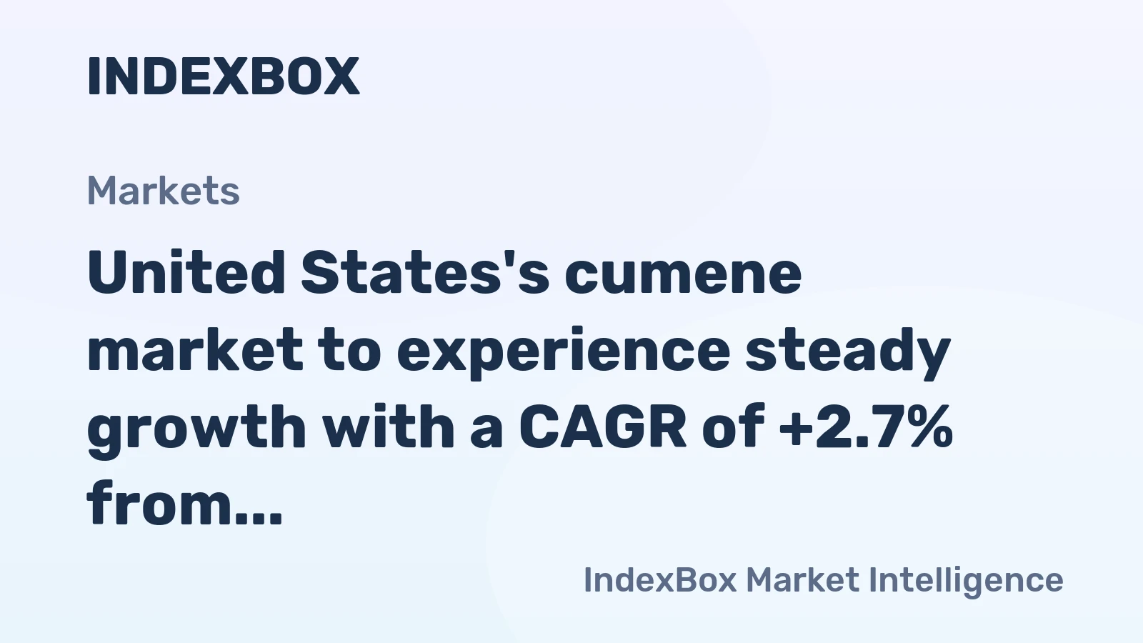 United States's cumene market to experience steady growth with a CAGR of +2.7% from 2024 to 2035