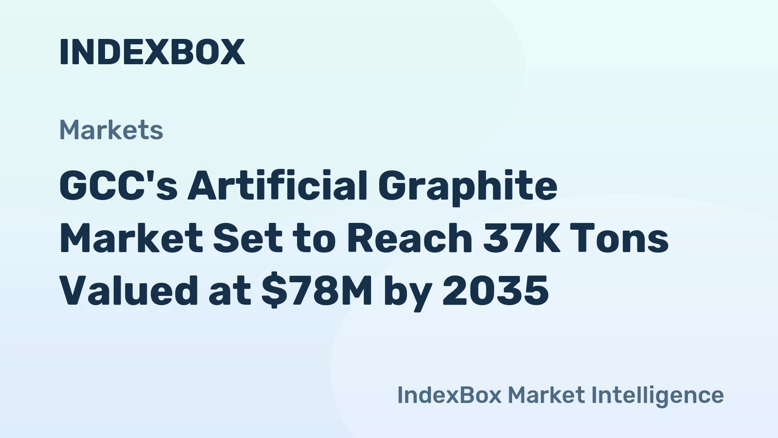 GCC's Artificial Graphite Market Set to Reach 37K Tons Valued at $78M by 2035