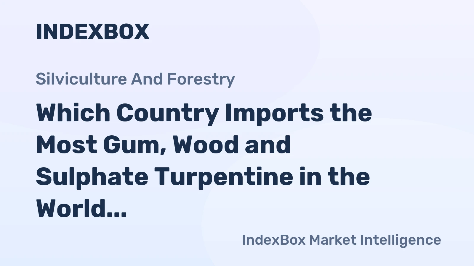 Which Country Imports the Most Gum, Wood and Sulphate Turpentine in the World?