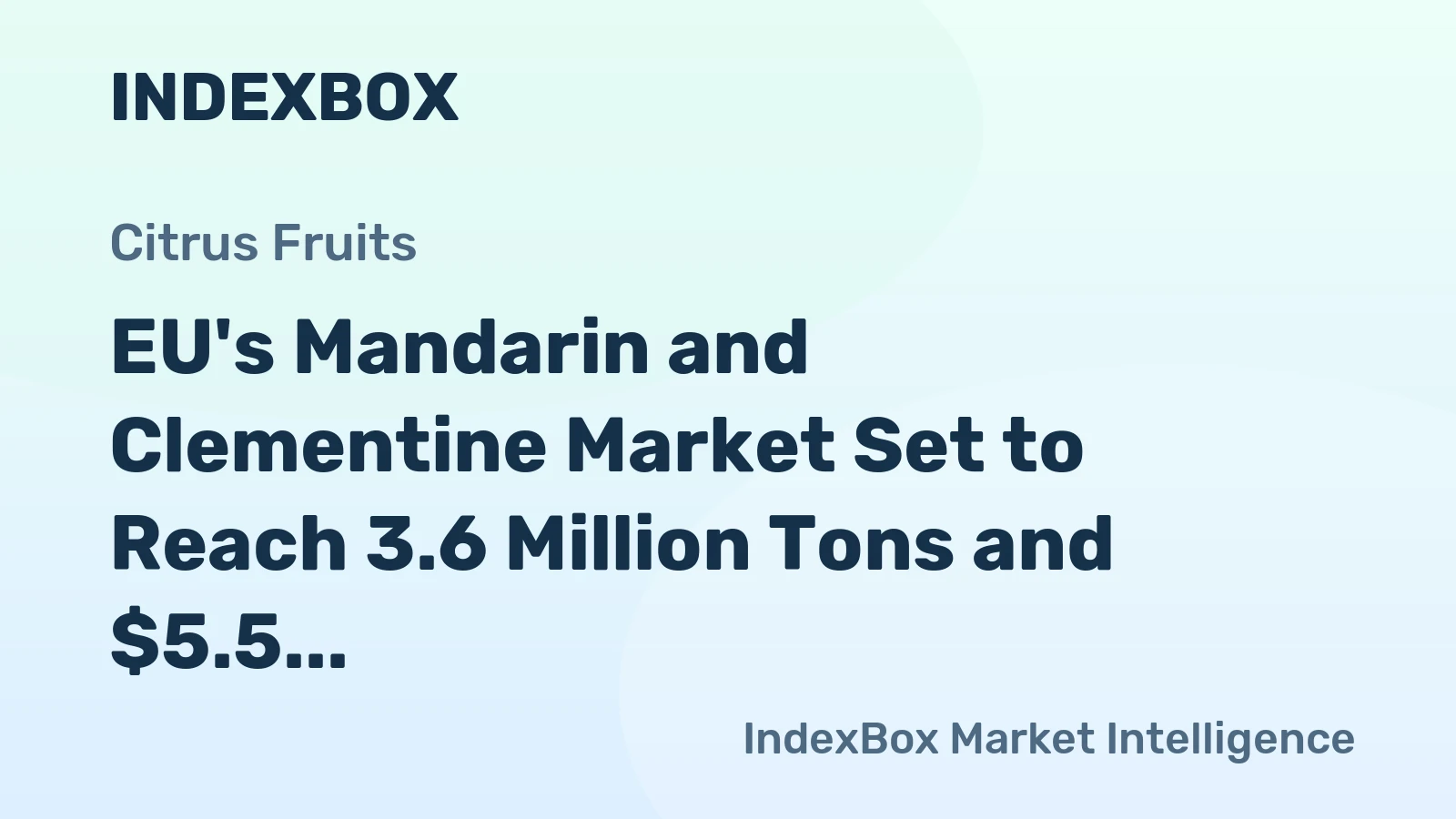 EU's Mandarin and Clementine Market Set to Reach 3.6 Million Tons and $5.5 Billion by 2035