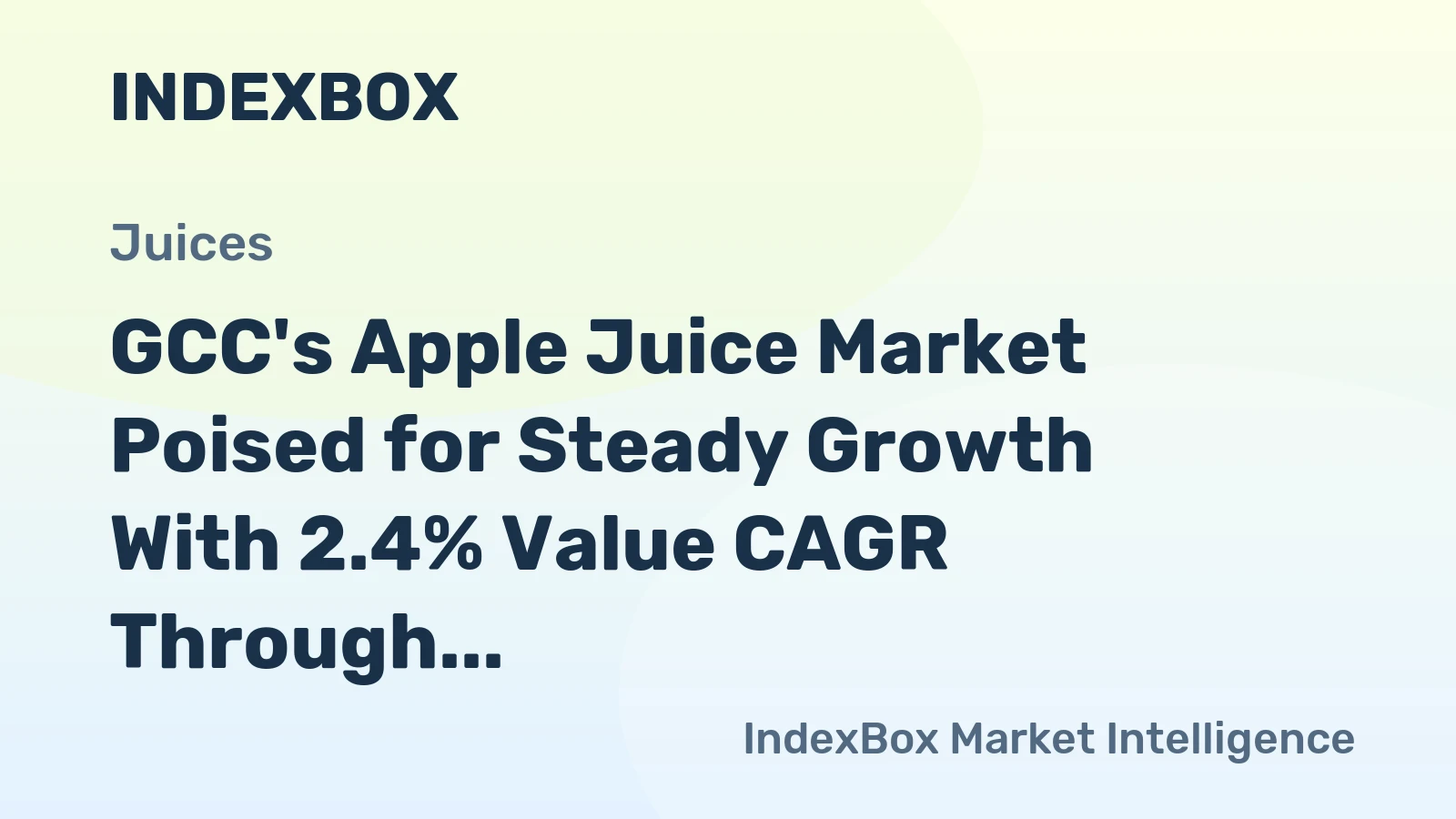 GCC's Apple Juice Market Poised for Steady Growth With 2.4% Value CAGR Through 2035