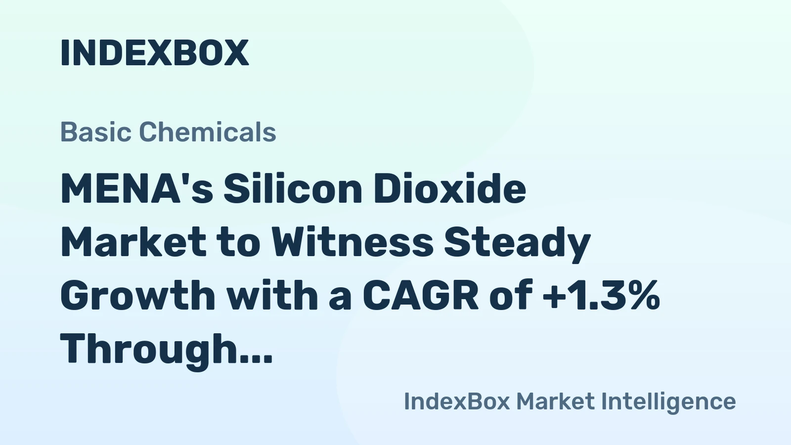 MENA's Silicon Dioxide Market to Witness Steady Growth with a CAGR of +1.3% Through 2035