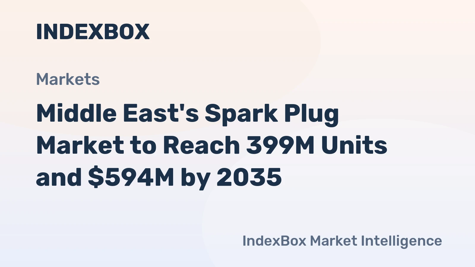 Middle East's Spark Plug Market to Reach 399M Units and $594M by 2035