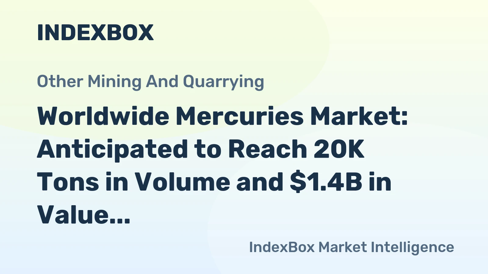 Worldwide Mercuries Market: Anticipated to Reach 20K Tons in Volume and $1.4B in Value by 2035