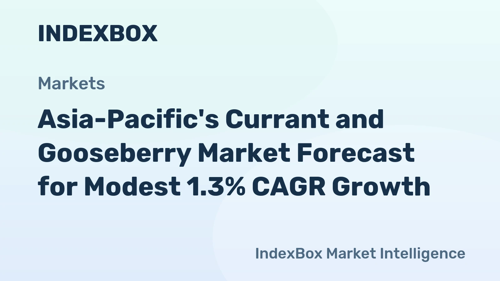 Asia-Pacific's Currant and Gooseberry Market Forecast for Modest 1.3% CAGR Growth