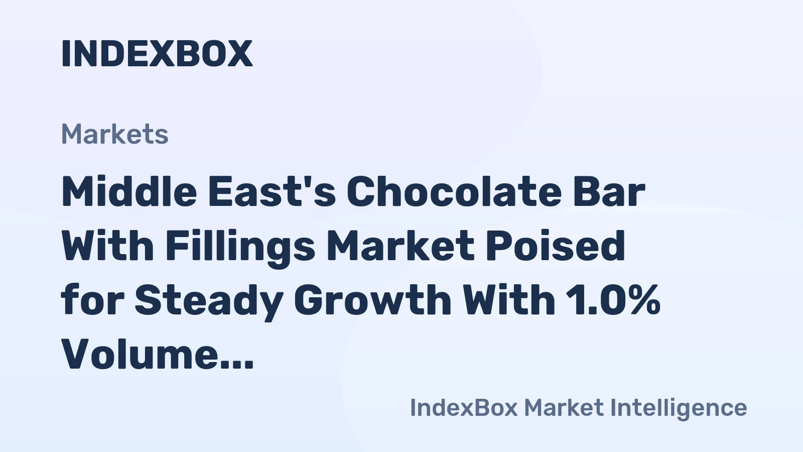 Middle East's Chocolate Bar With Fillings Market Poised for Steady Growth With 1.0% Volume CAGR Through 2035