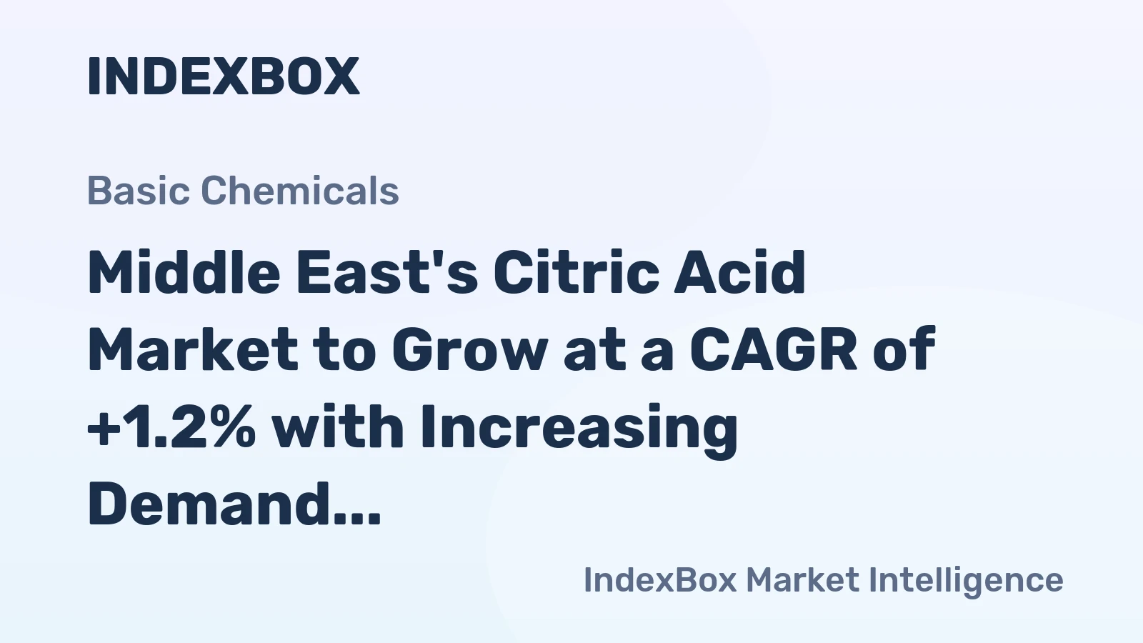 Middle East's Citric Acid Market to Grow at a CAGR of +1.2% with Increasing Demand
