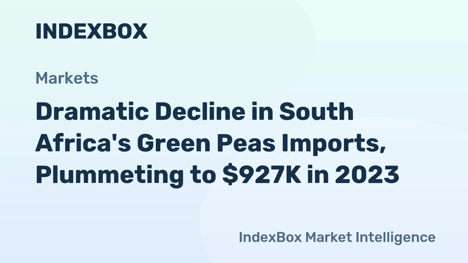 Dramatic Decline in South Africa's Green Peas Imports, Plummeting to $927K in 2023