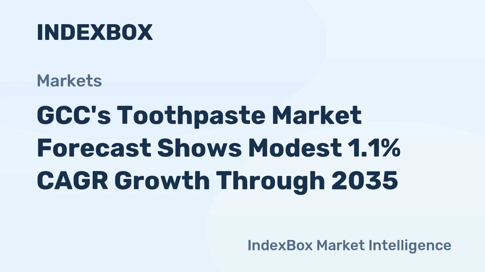 GCC's Toothpaste Market Forecast Shows Modest 1.1% CAGR Growth Through 2035