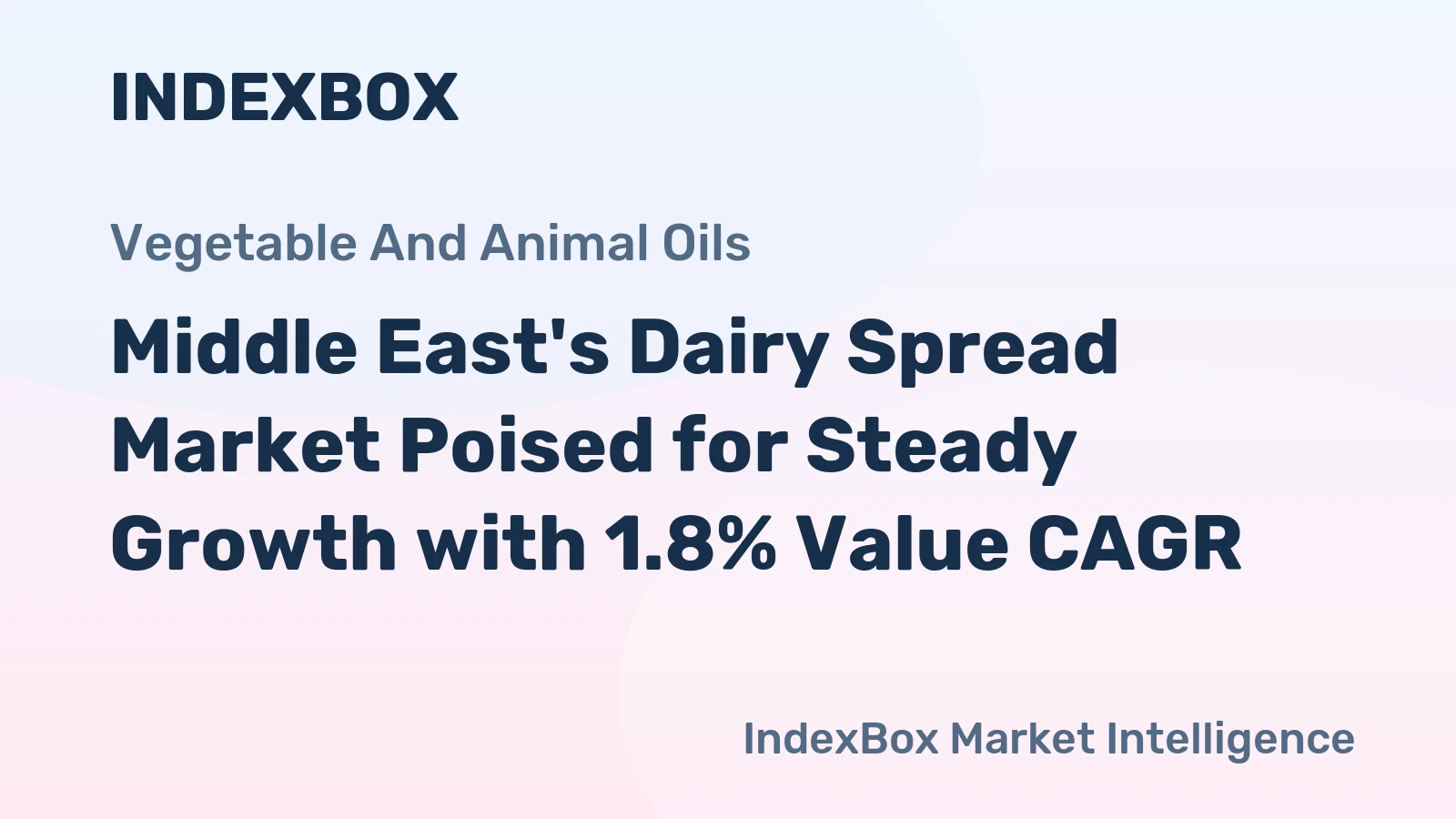 Middle East's Dairy Spread Market Poised for Steady Growth with 1.8% Value CAGR