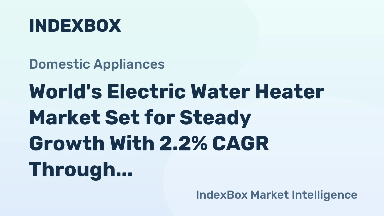 World's Electric Water Heater Market Set for Steady Growth With 2.2% CAGR Through 2035