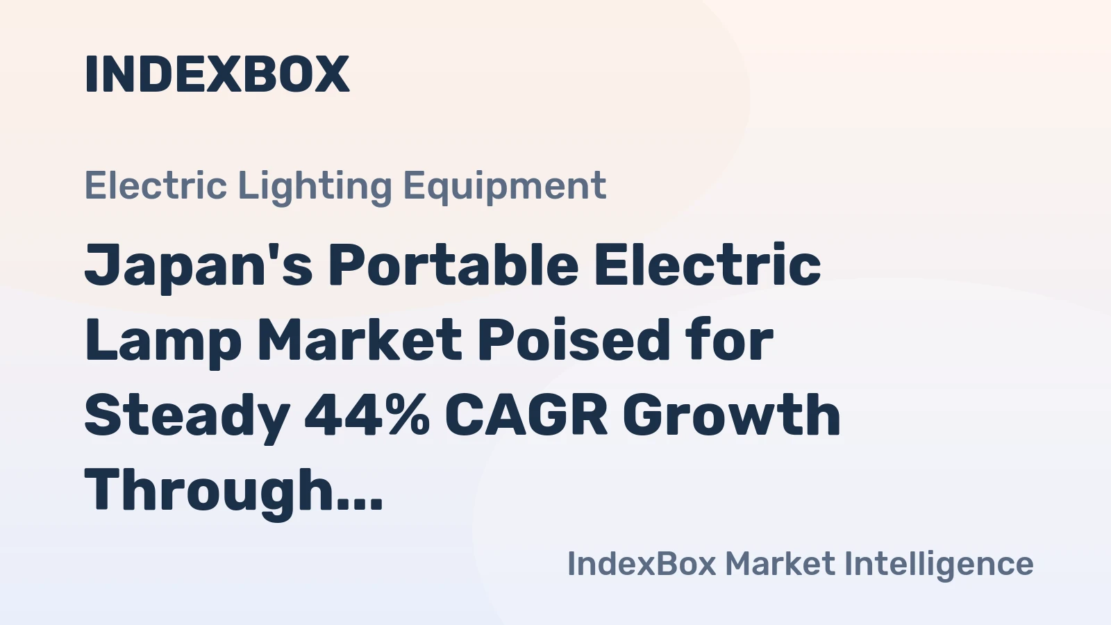 Japan's Portable Electric Lamp Market Poised for Steady 44% CAGR Growth Through 2035