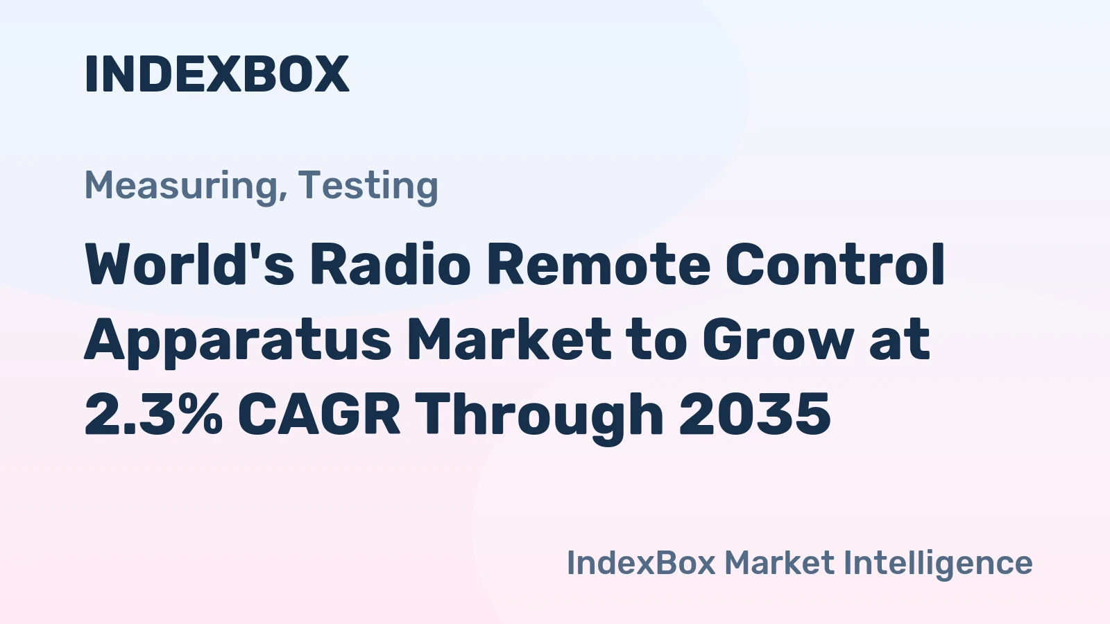 World's Radio Remote Control Apparatus Market to Grow at 2.3% CAGR Through 2035