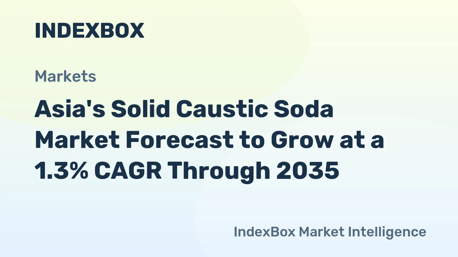 Asia's Solid Caustic Soda Market Forecast to Grow at a 1.3% CAGR Through 2035