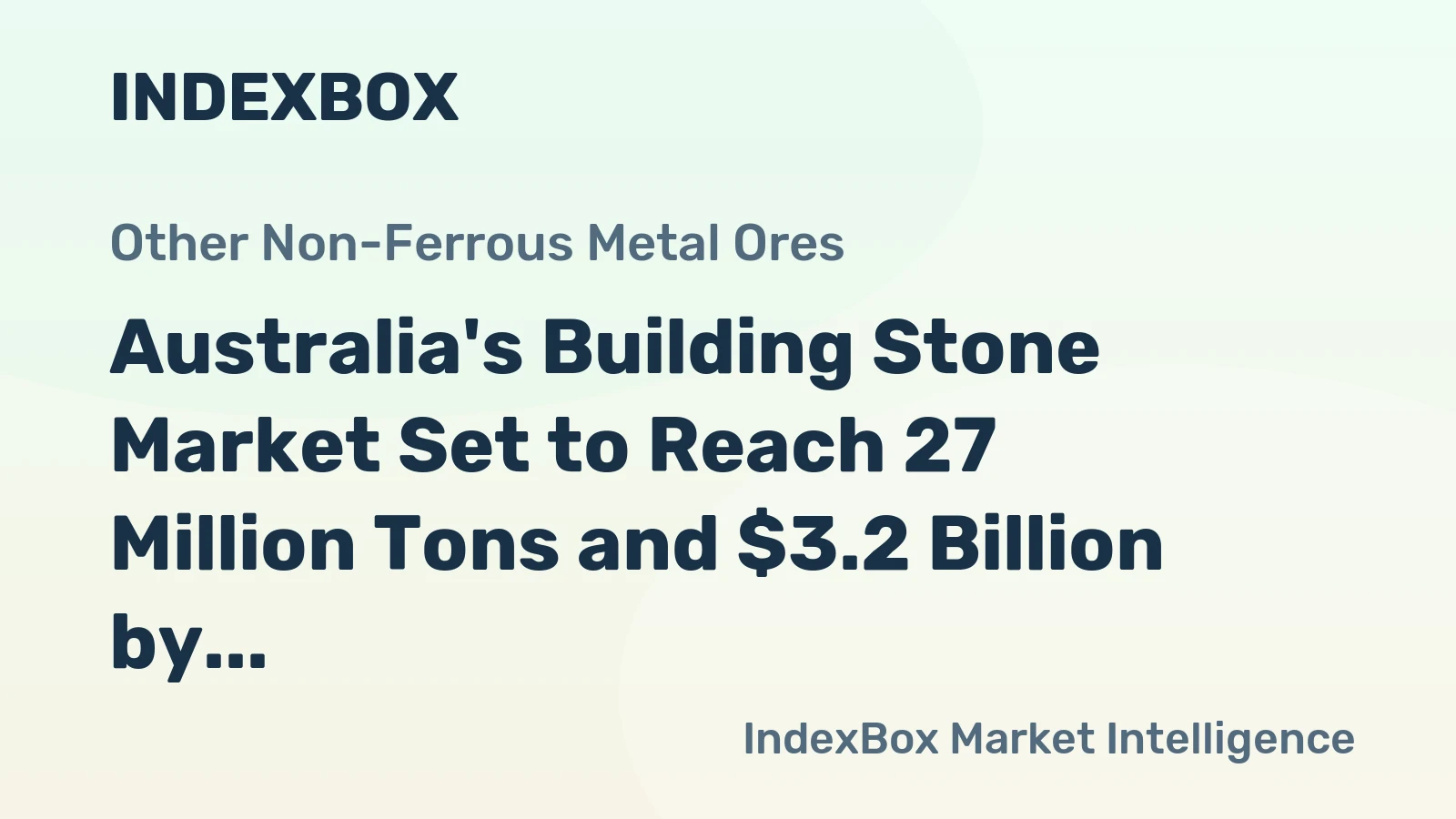 Australia's Building Stone Market Set to Reach 27 Million Tons and $3.2 Billion by 2035