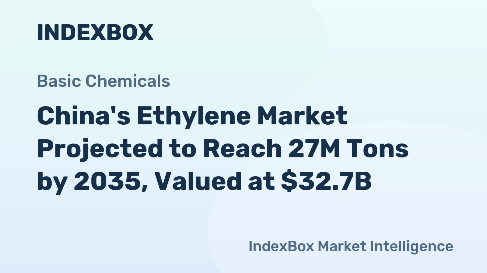 China's Ethylene Market Projected to Reach 27M Tons by 2035, Valued at $32.7B