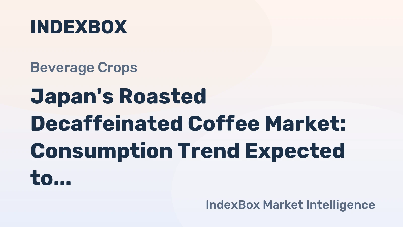 Japan's Roasted Decaffeinated Coffee Market: Consumption Trend Expected to Continue with 425 tons Volume and $8.4M Value by 2035