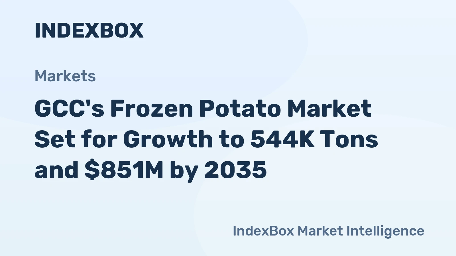 GCC's Frozen Potato Market Set for Growth to 544K Tons and $851M by 2035
