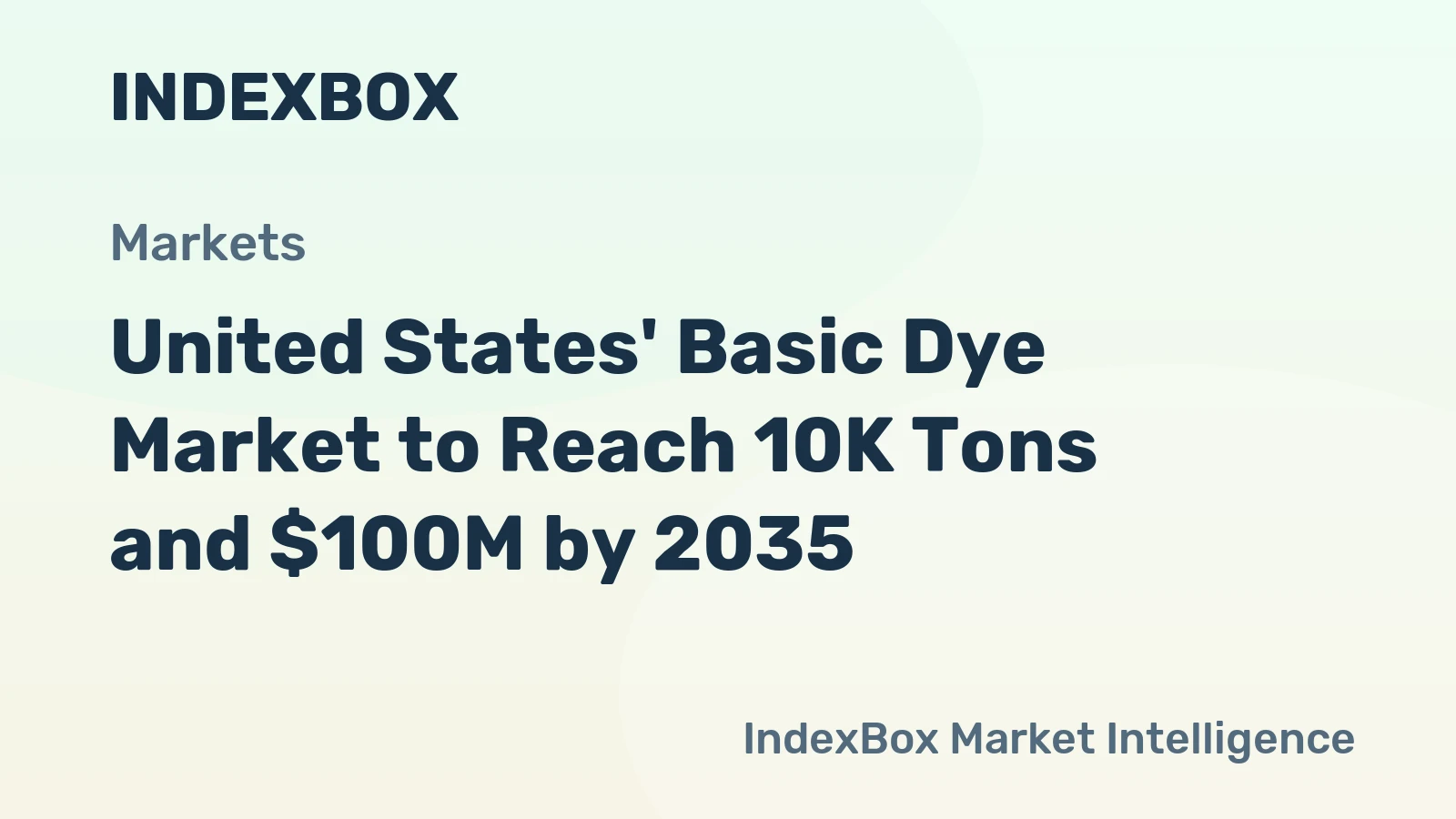 United States' Basic Dye Market to Reach 10K Tons and $100M by 2035