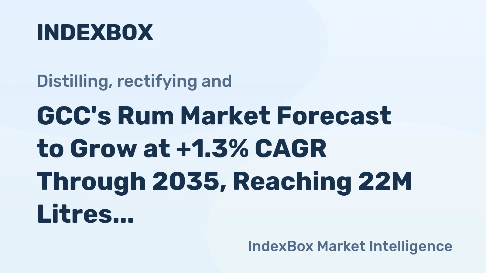 GCC's Rum Market Forecast to Grow at +1.3% CAGR Through 2035, Reaching 22M Litres, Despite Decelerating Growth.