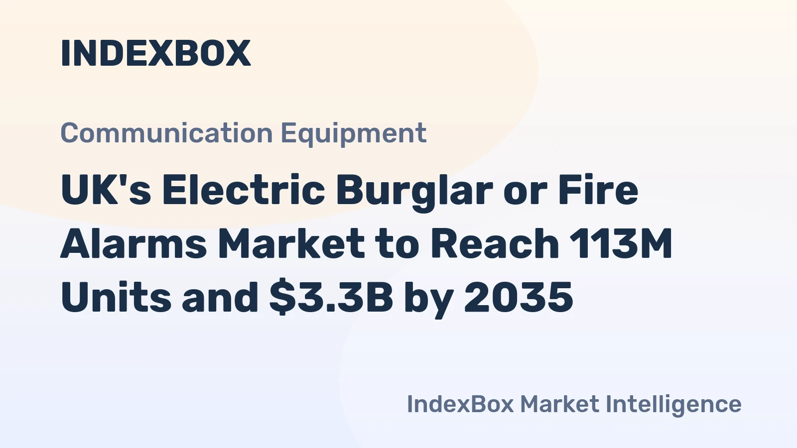 UK's Electric Burglar or Fire Alarms Market to Reach 113M Units and $3.3B by 2035