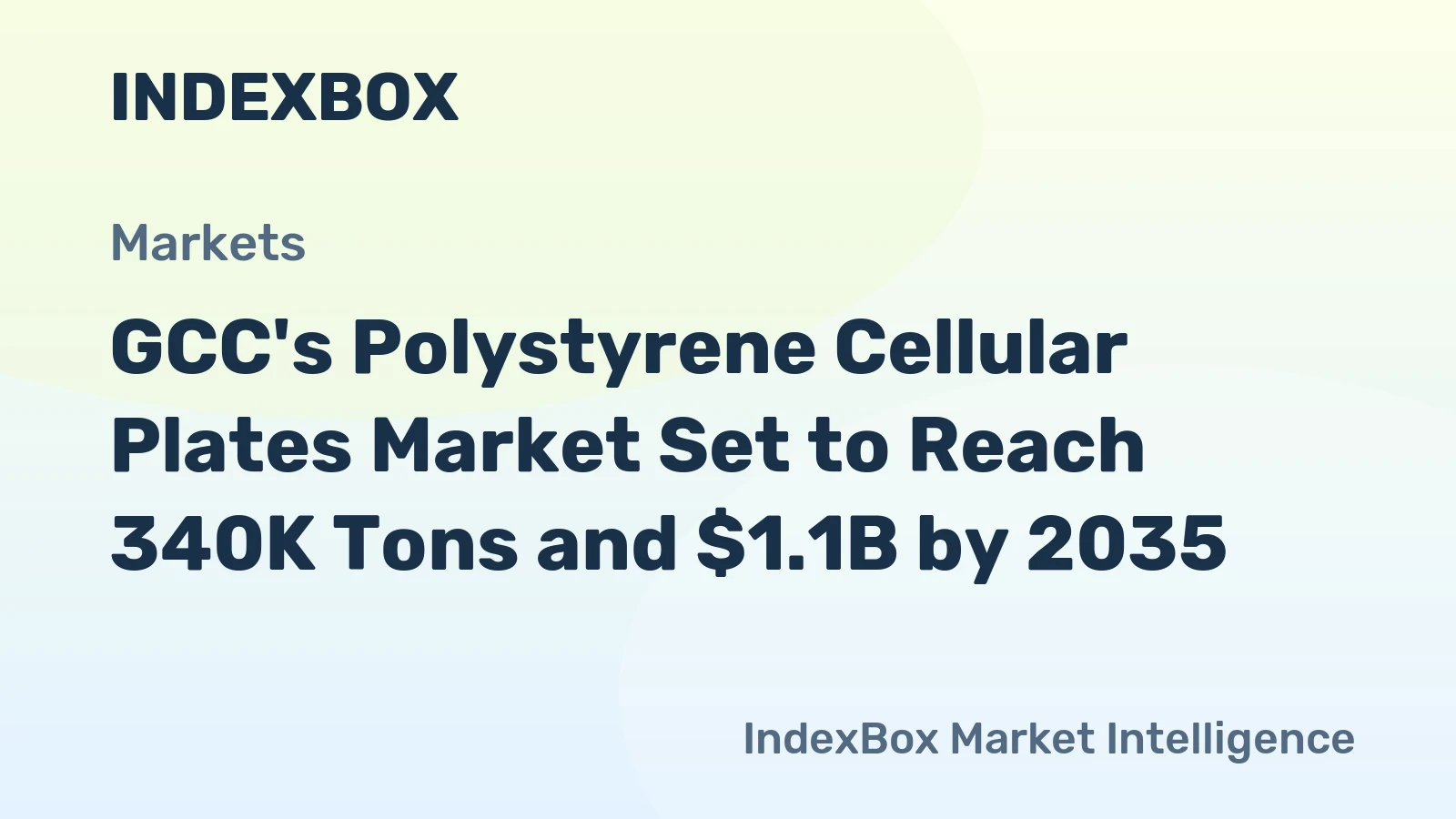 GCC's Polystyrene Cellular Plates Market Set to Reach 340K Tons and $1.1B by 2035
