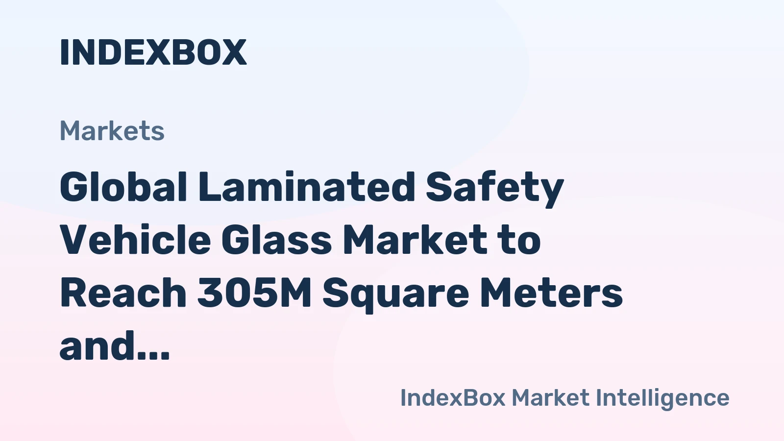 Global Laminated Safety Vehicle Glass Market to Reach 305M Square Meters and $20.5 Billion by 2035