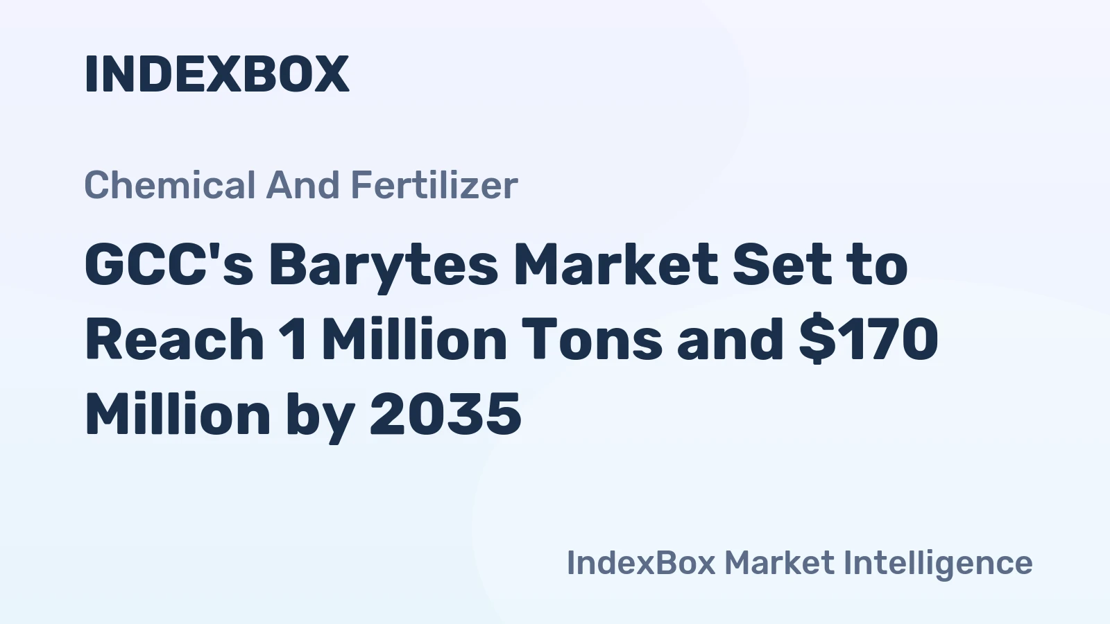 GCC's Barytes Market Set to Reach 1 Million Tons and $170 Million by 2035