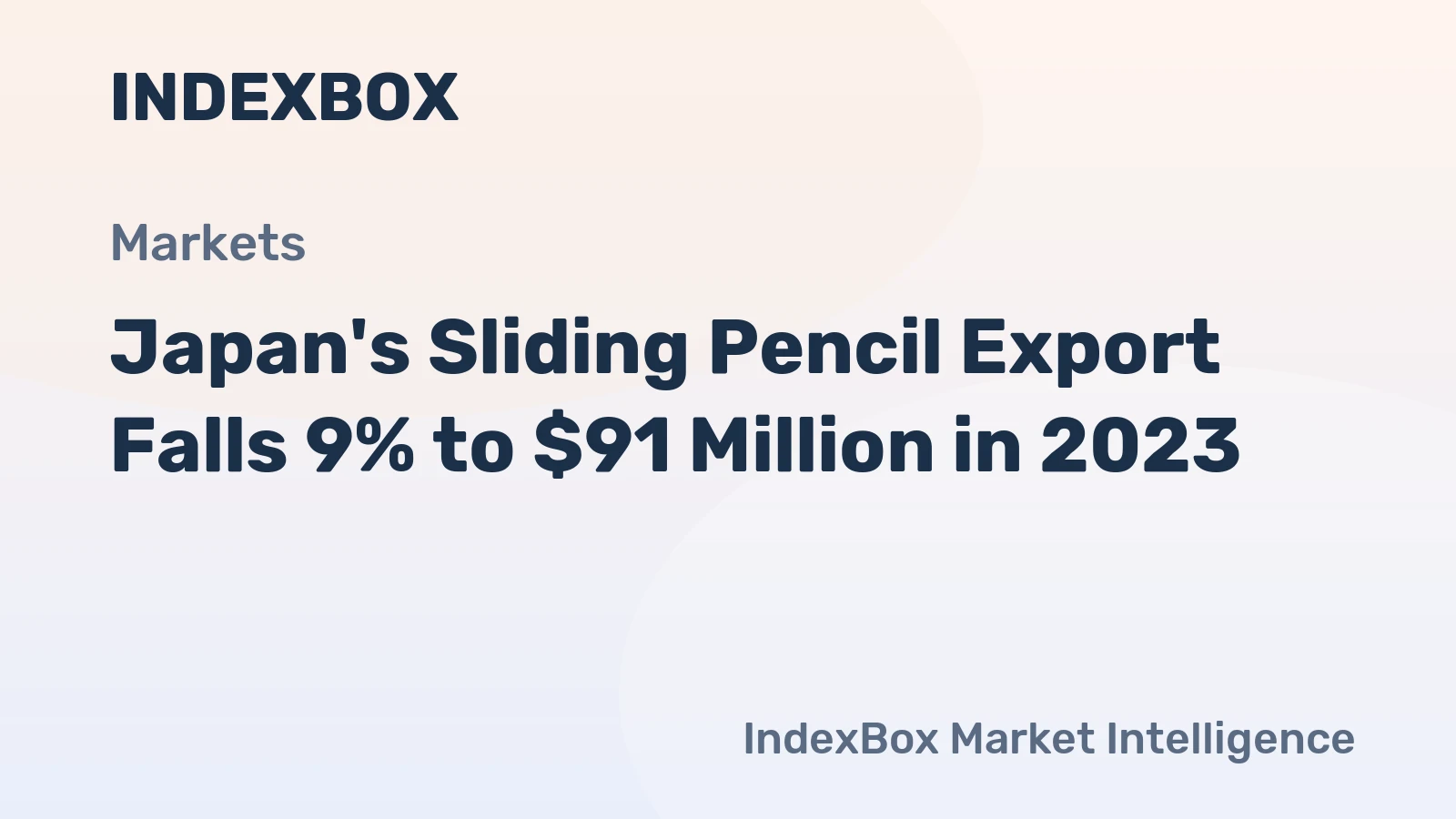 Japan's Sliding Pencil Export Falls 9% to $91 Million in 2023