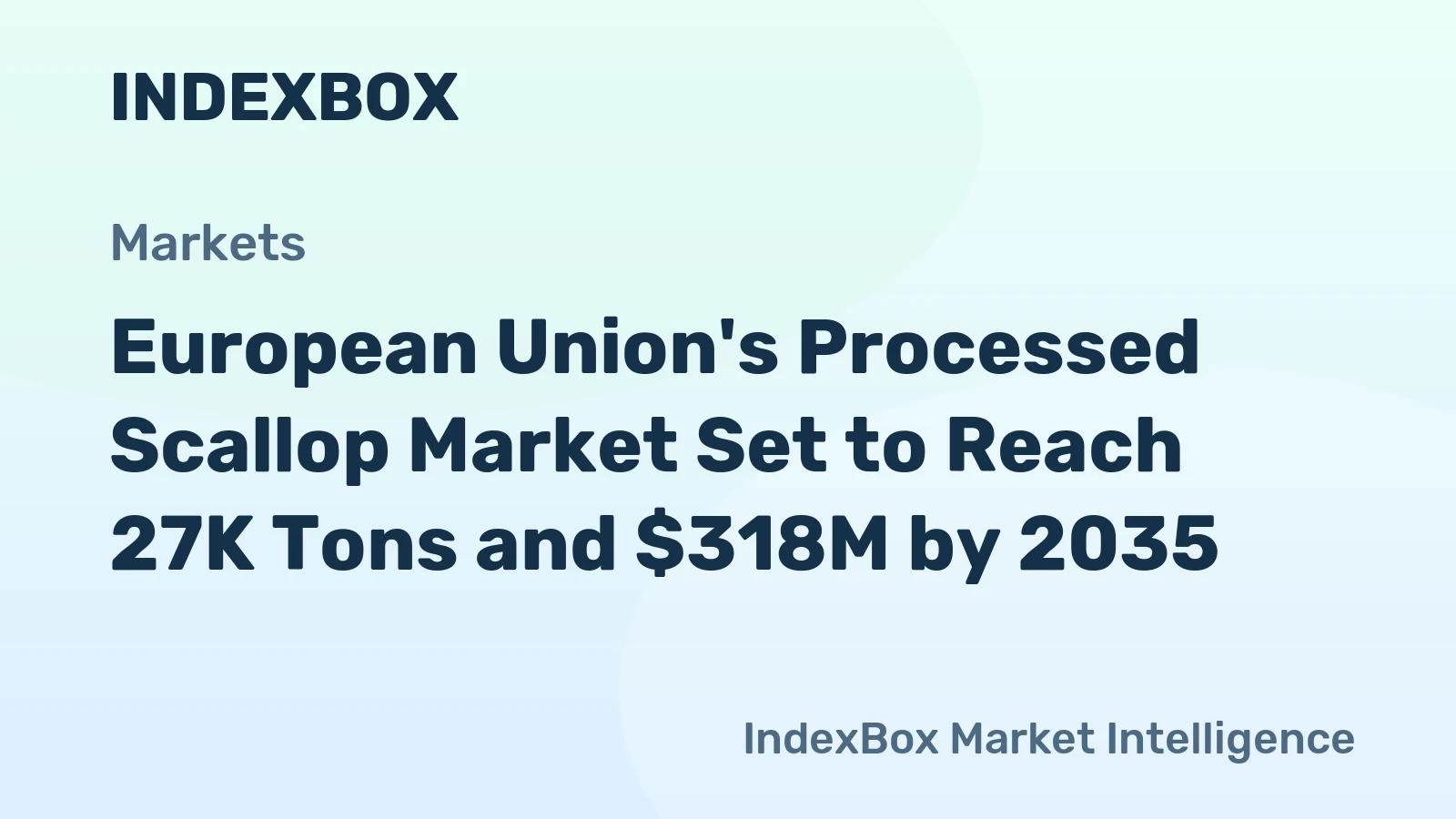 European Union's Processed Scallop Market Set to Reach 27K Tons and $318M by 2035
