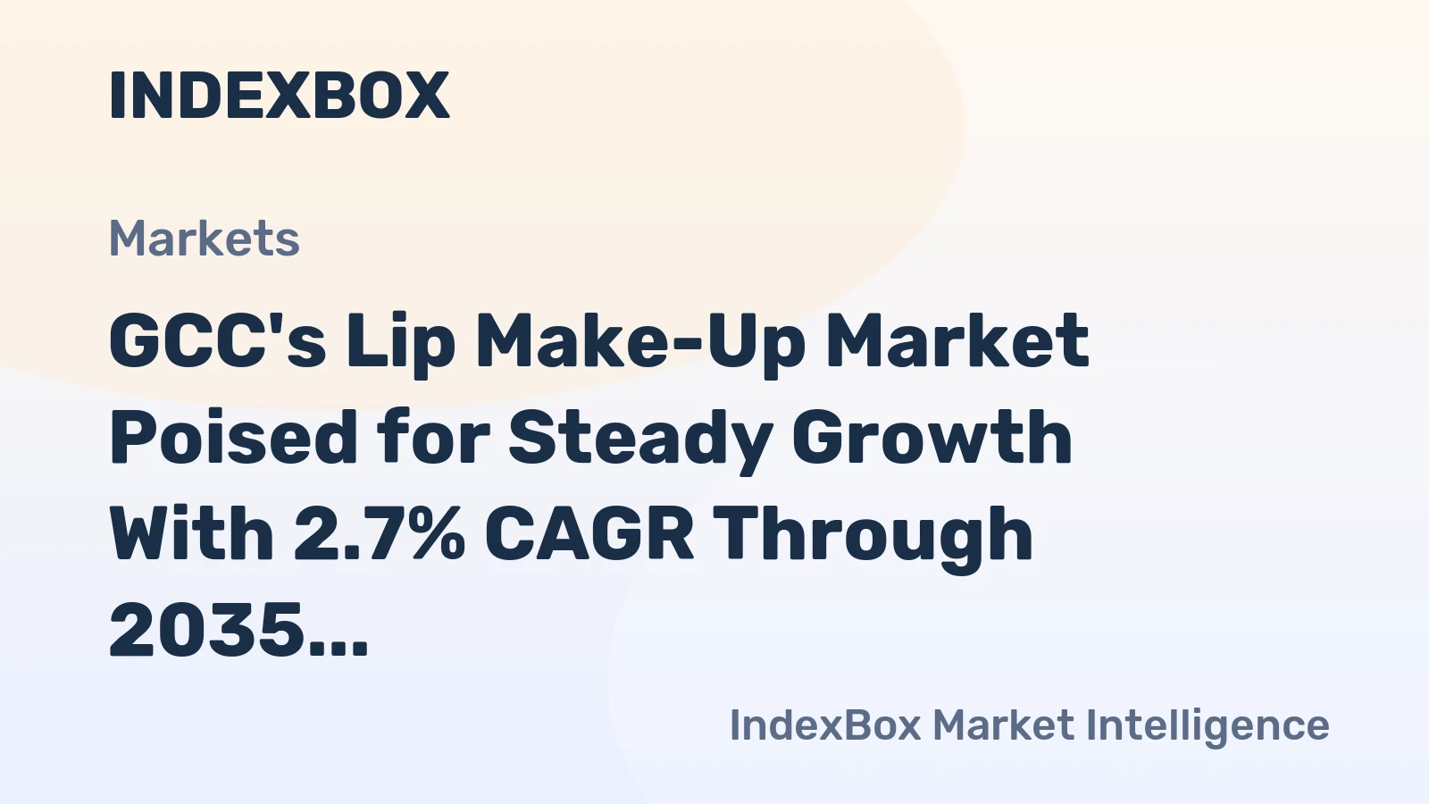 GCC's Lip Make-Up Market Poised for Steady Growth With 2.7% CAGR Through 2035