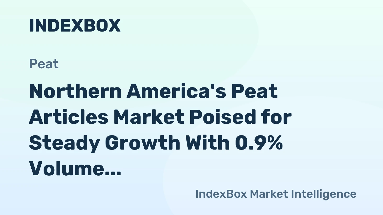 Northern America's Peat Articles Market Poised for Steady Growth With 0.9% Volume CAGR Through 2035