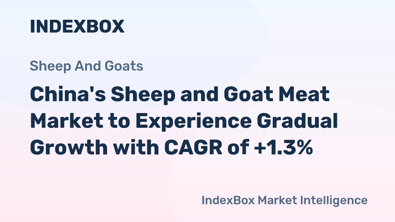 China's Sheep and Goat Meat Market to Experience Gradual Growth with CAGR of +1.3%