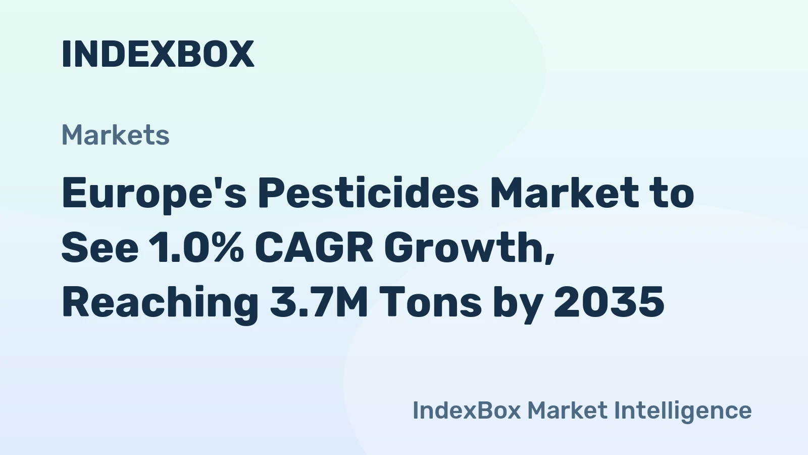 Europe's Pesticides Market to See 1.0% CAGR Growth, Reaching 3.7M Tons by 2035