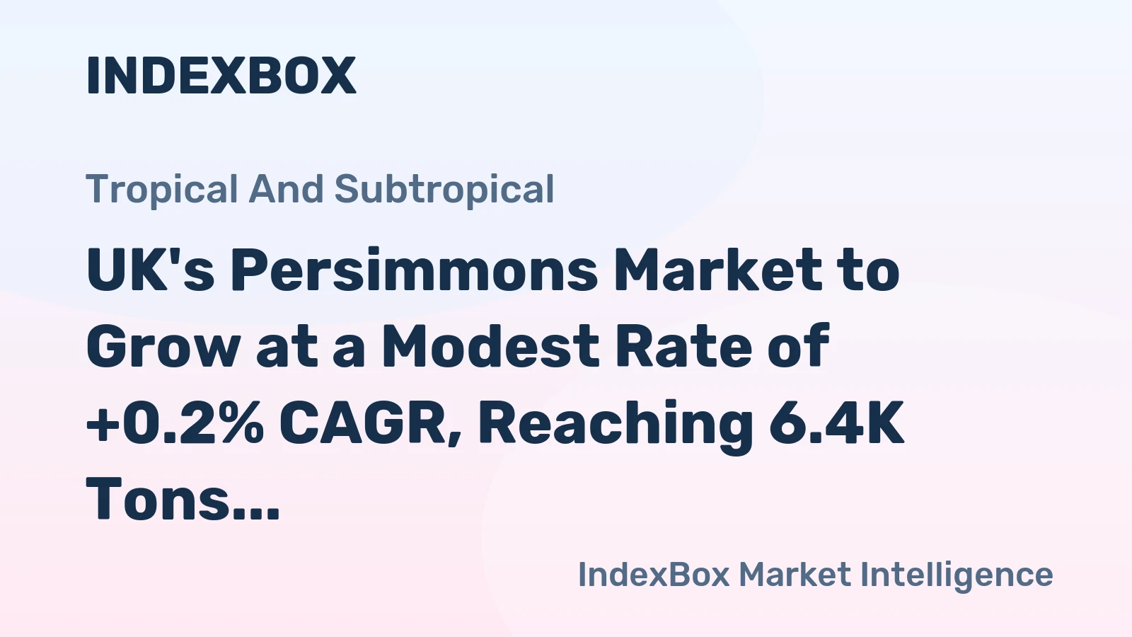 UK's Persimmons Market to Grow at a Modest Rate of +0.2% CAGR, Reaching 6.4K Tons by 2035