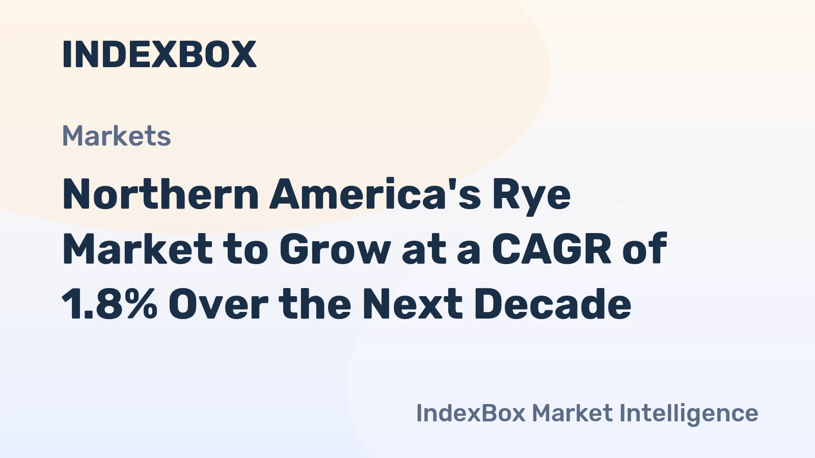 Northern America's Rye Market to Grow at a CAGR of 1.8% Over the Next Decade