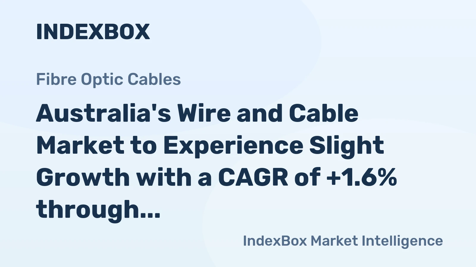 Australia's Wire and Cable Market to Experience Slight Growth with a CAGR of +1.6% through 2035