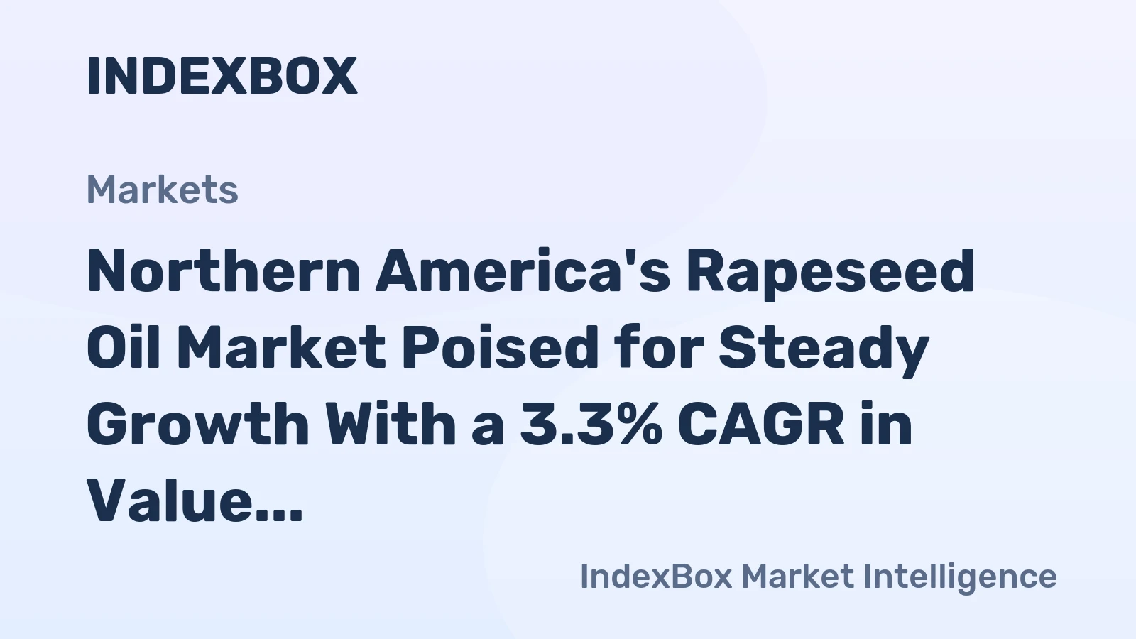 Northern America's Rapeseed Oil Market Poised for Steady Growth With a 3.3% CAGR in Value Through 2035