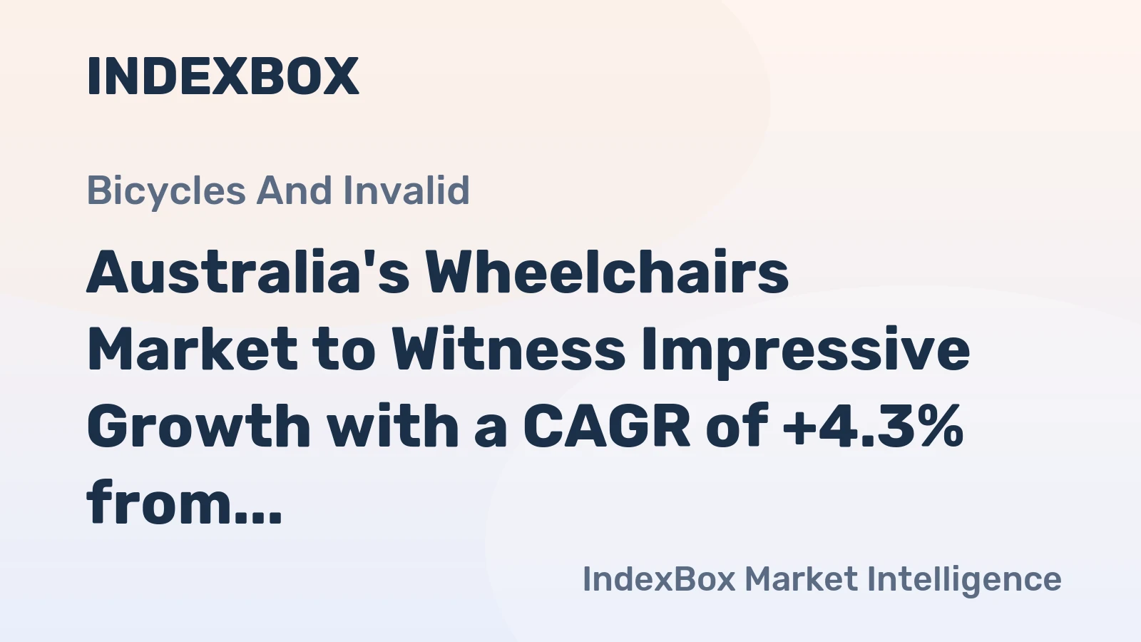 Australia's Wheelchairs Market to Witness Impressive Growth with a CAGR of +4.3% from 2024 to 2035
