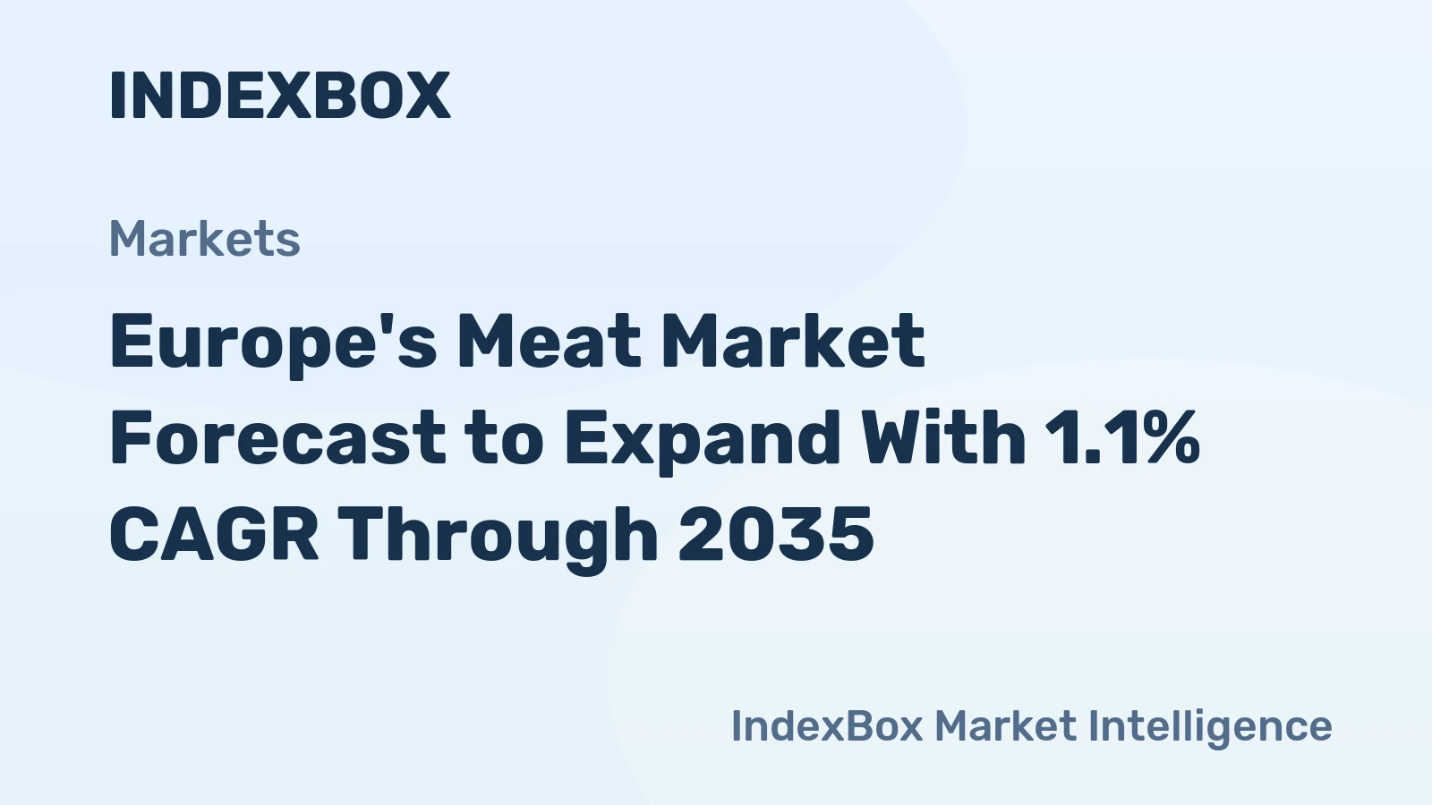 Europe's Meat Market Forecast to Expand With 1.1% CAGR Through 2035
