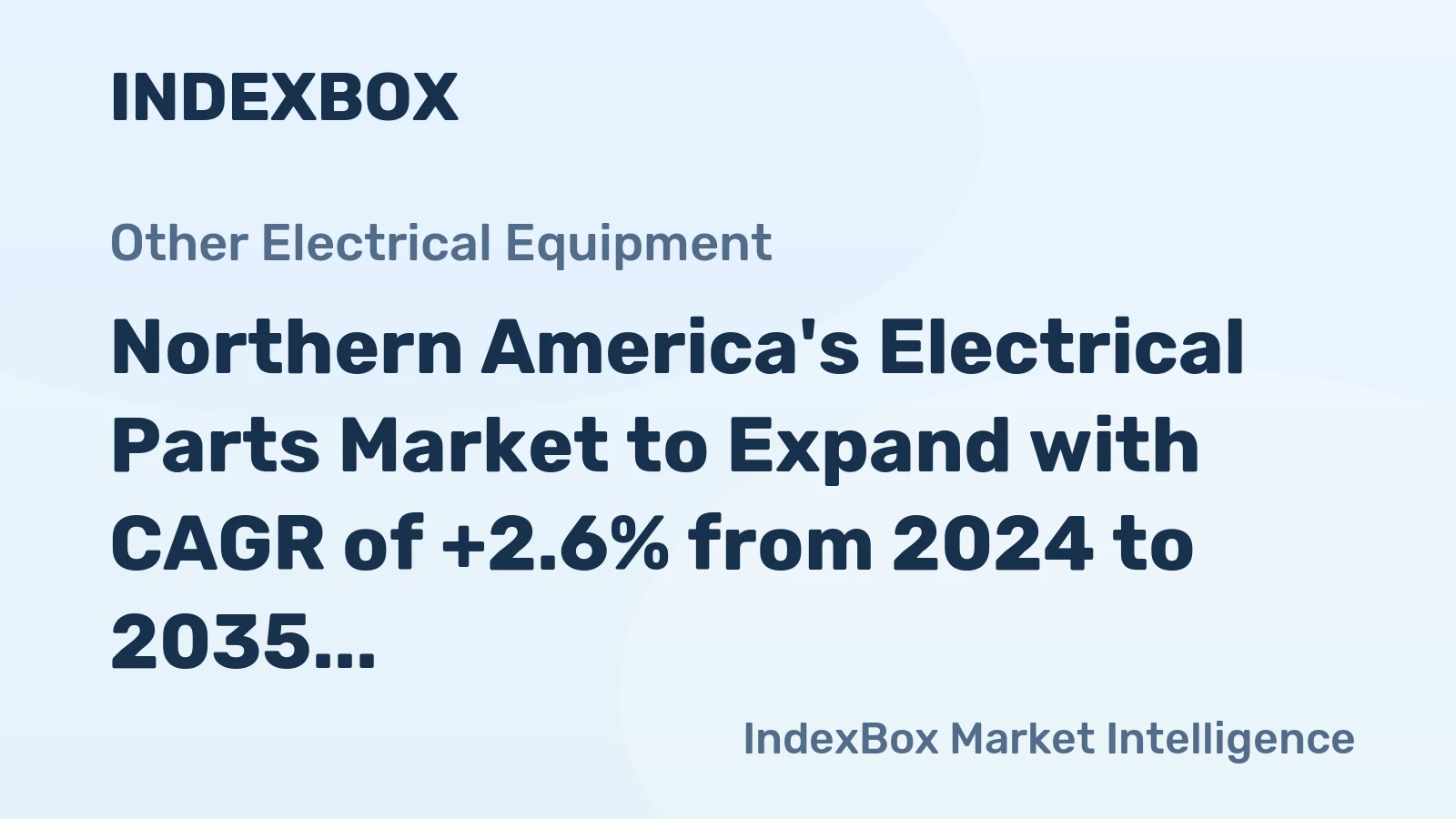 Northern America's Electrical Parts Market to Expand with CAGR of +2.6% from 2024 to 2035