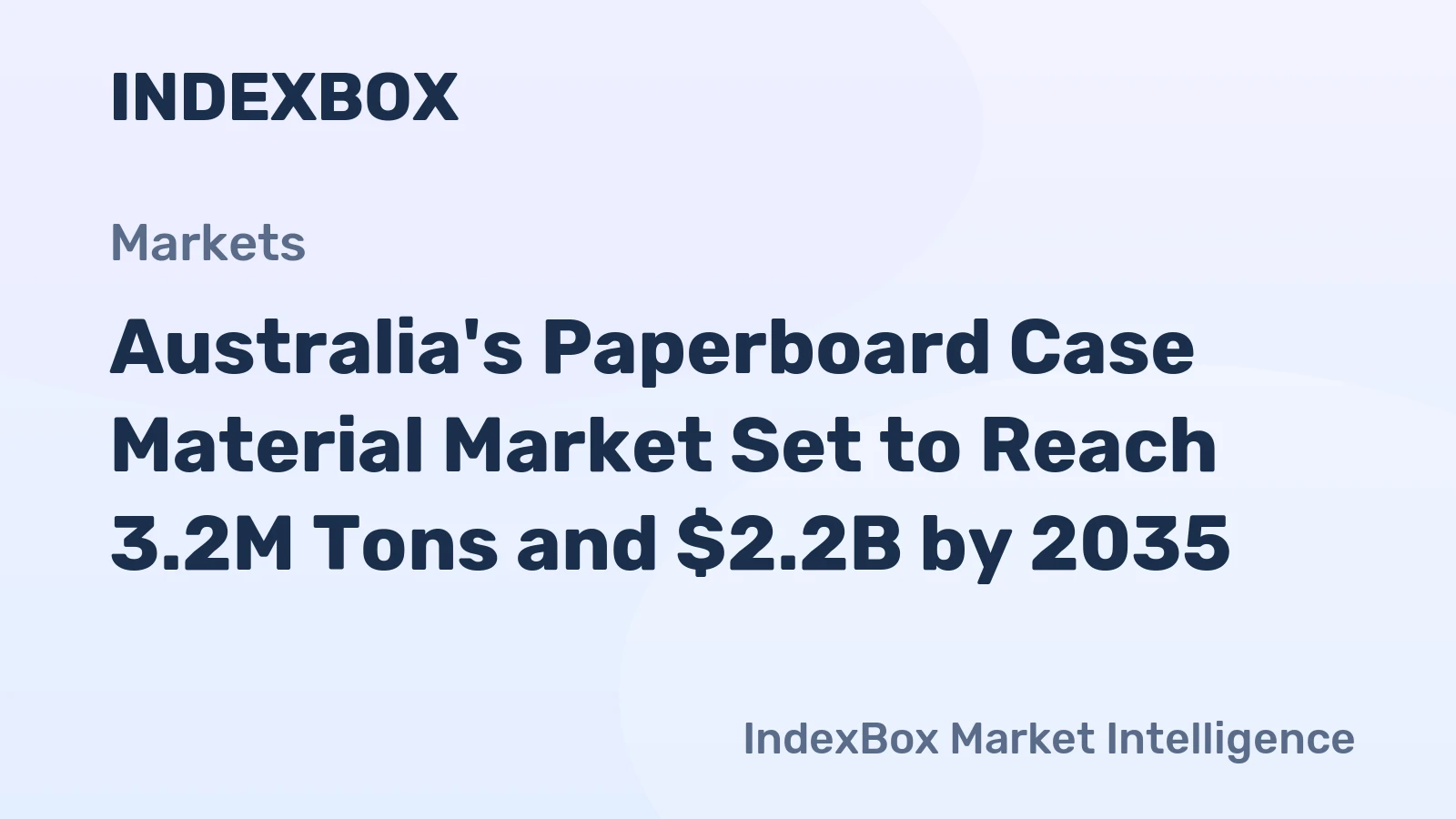 Australia's Paperboard Case Material Market Set to Reach 3.2M Tons and $2.2B by 2035