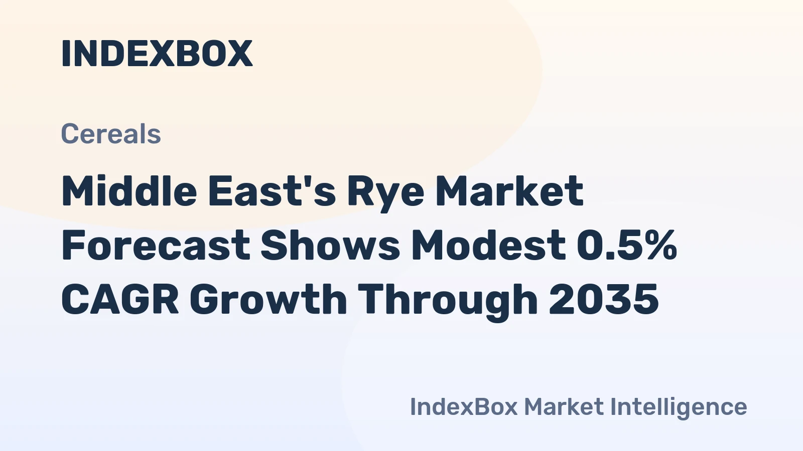 Middle East's Rye Market Forecast Shows Modest 0.5% CAGR Growth Through 2035